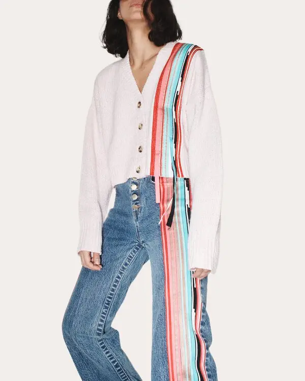 Hellessy Omar Multicolor Grosgrain Straight-leg Jeans