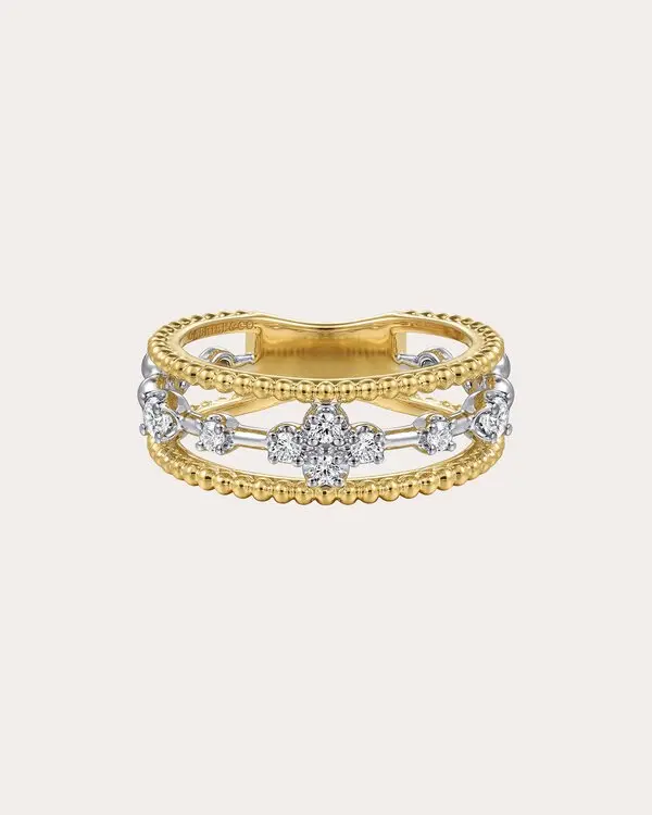 GABRIEL & CO. Diamond & 14k Bujukan Channel Ring - Gold
