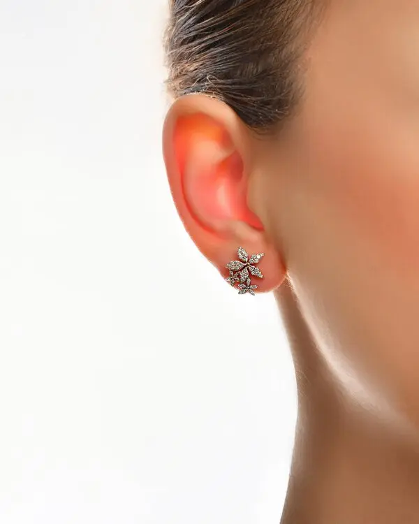 BEE GODDESS Diamond Apple Seed Tara Stud Earrings