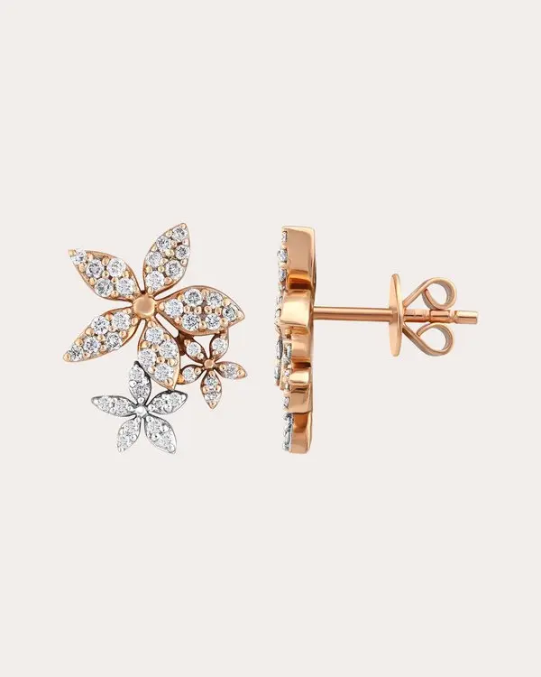 BEE GODDESS Diamond Apple Seed Tara Stud Earrings