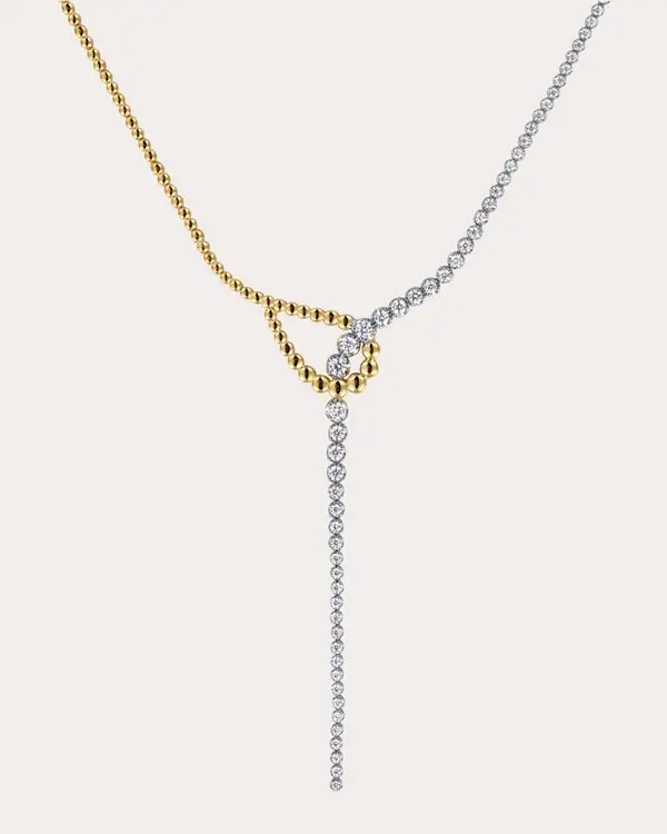 Gabriel & Co. Diamond & 14k Bujukan Lariat Necklace - Yellow