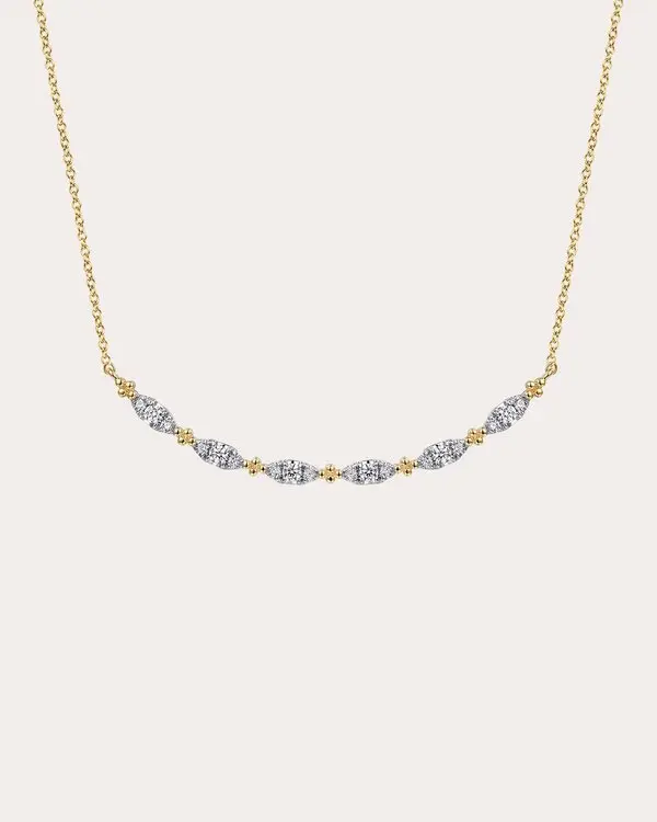 GABRIEL & CO. Diamond & 14k Marquise Necklace