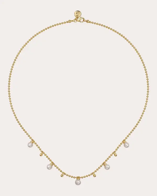 GABRIEL & CO. Pearl & 14k Bujukan Droplet Necklace - Gold
