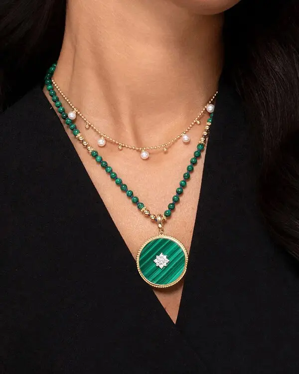 GABRIEL & CO. Pearl & 14k Bujukan Droplet Necklace