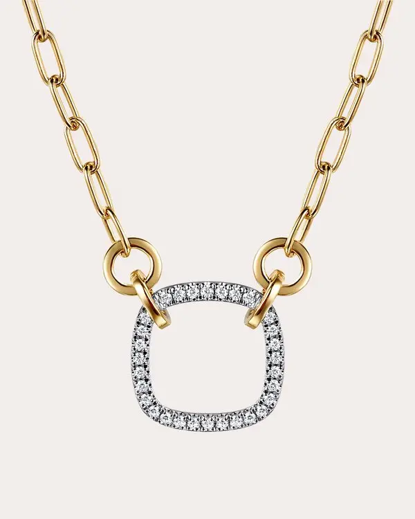 GABRIEL & CO. 14k Diamond Paperclip Pendant Necklace