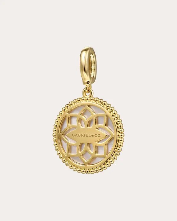 GABRIEL & CO. Mother Of Pearl Compass Medallion