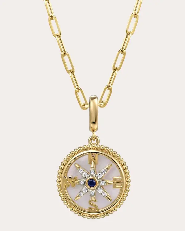 GABRIEL & CO. Mother Of Pearl Compass Medallion