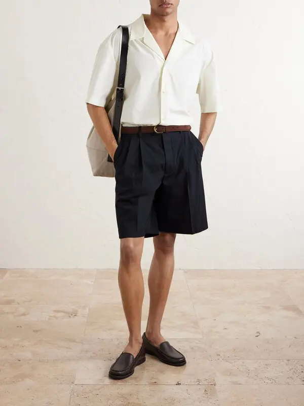 A KIND OF GUISE Samata Camp-collar Organic Cotton-poplin Shirt - Neutrals