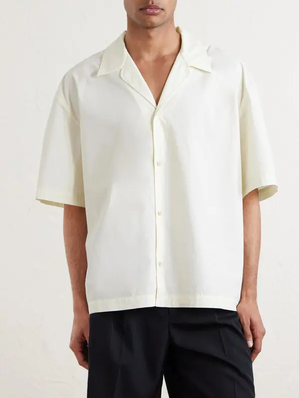 A KIND OF GUISE Samata Camp-collar Organic Cotton-poplin Shirt - Neutrals