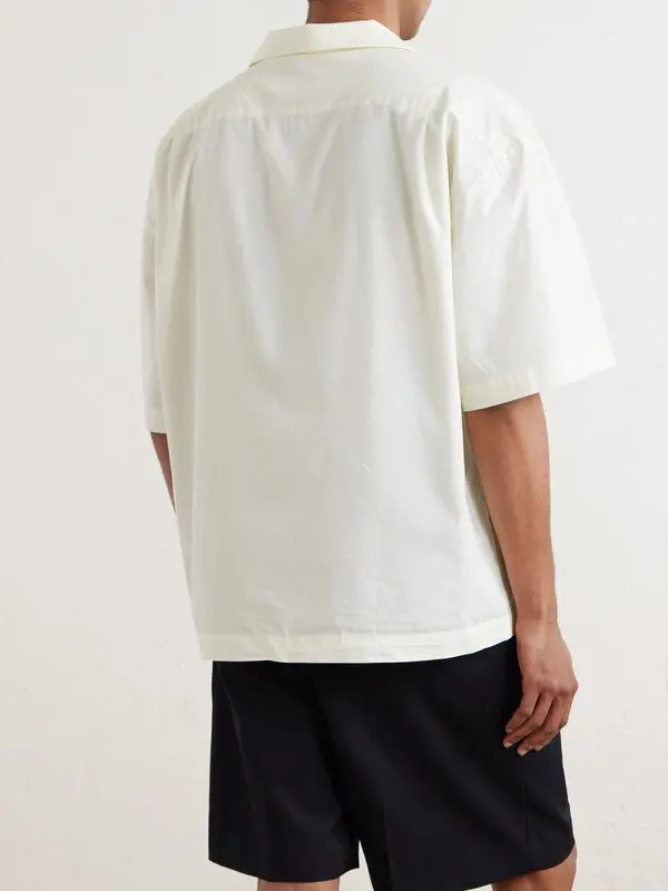 A KIND OF GUISE Samata Camp-collar Organic Cotton-poplin Shirt - Neutrals
