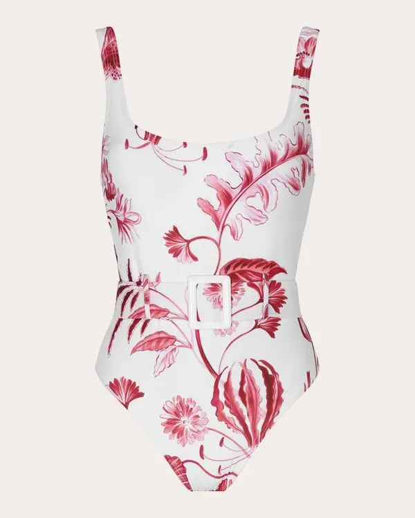 AGUACLARA La Vie Rouge Belted One-piece Swimsuit - Red
