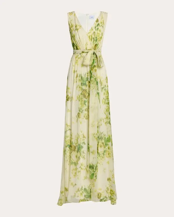 Erdem Floral Silk Creponne Gown