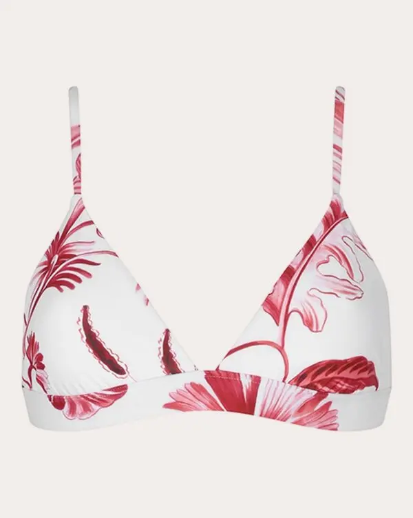 AGUACLARA La Vie Rouge Triangle Bikini Top - Red