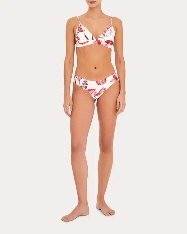 AGUACLARA La Vie Rouge Triangle Bikini Top