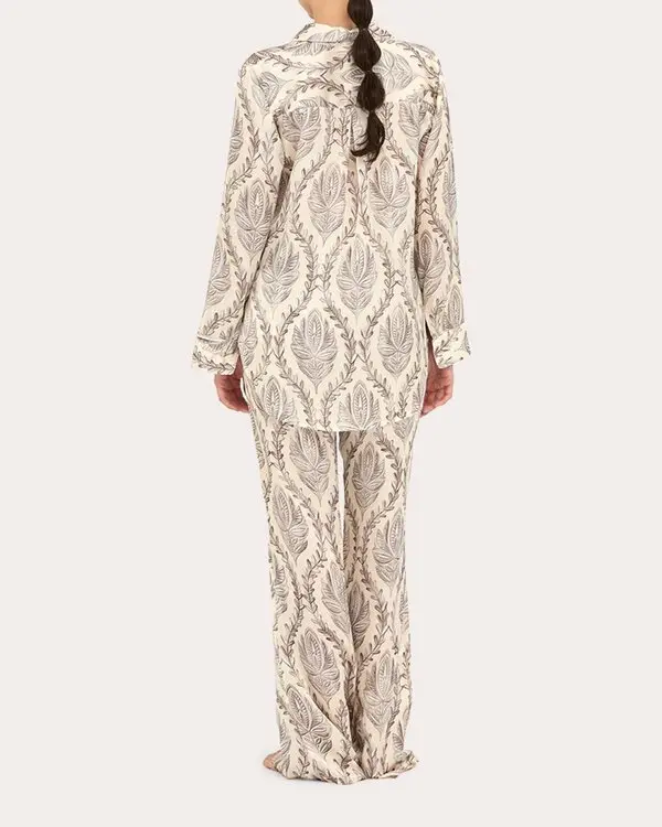 AGUACLARA Sultana Silk Pull-on Pants