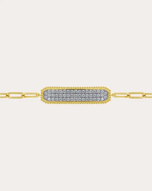 GABRIEL & CO. Diamond & 14k Yellow Bar Bracelet