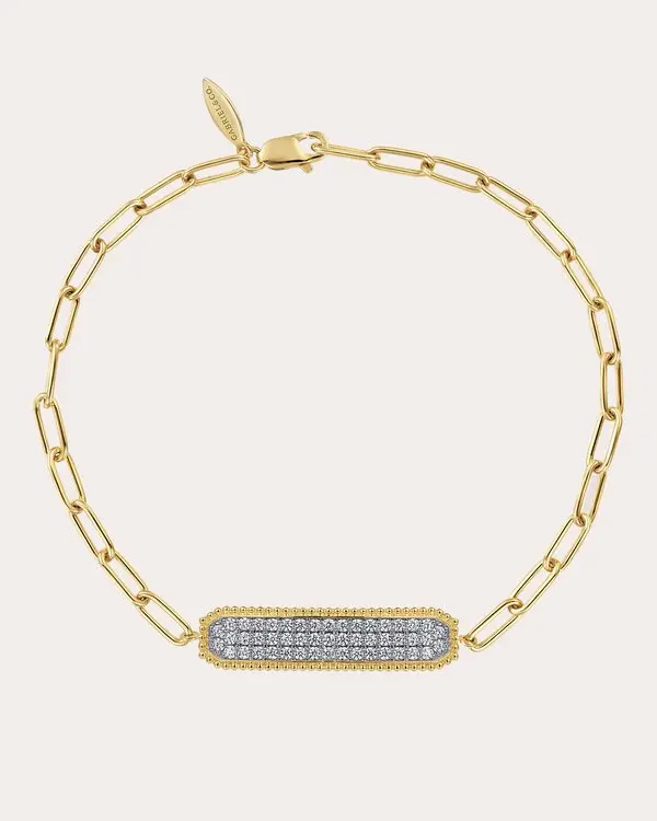 Gabriel & Co. Diamond & 14k Bar Bracelet - Yellow