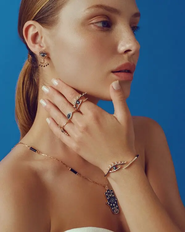 BEE GODDESS Evil Eye Diamond Ring