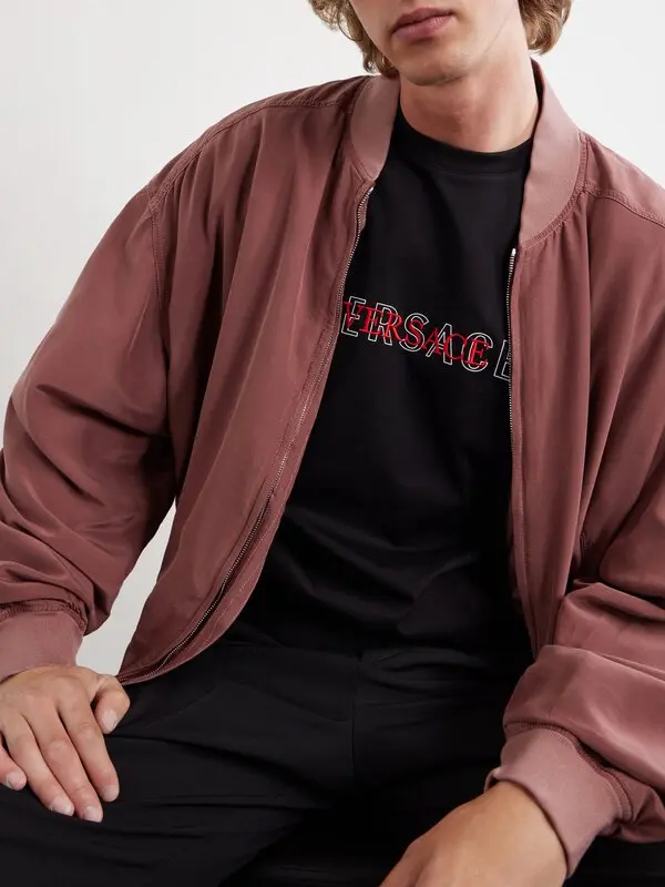 Versace Logo-detailed Cotton-jersey T-shirt