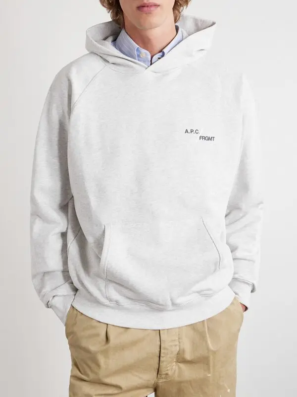 A.p.c. X Fragment Logo Hoodie - Gray