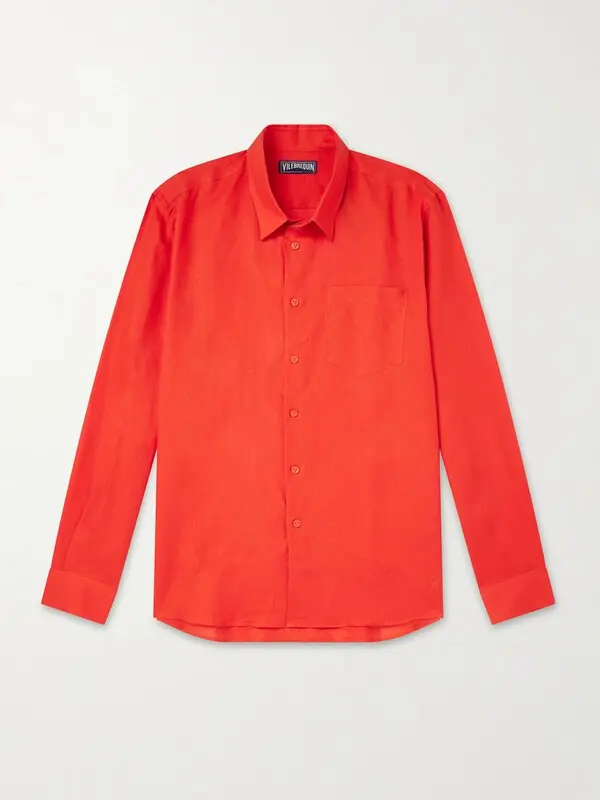 Vilebrequin Caroubis Linen Shirt - Red