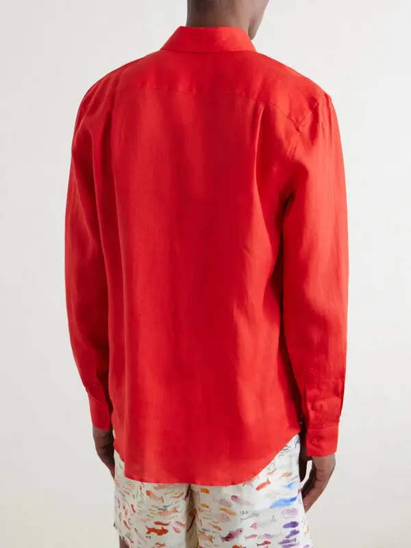 Vilebrequin Caroubis Linen Shirt - Red
