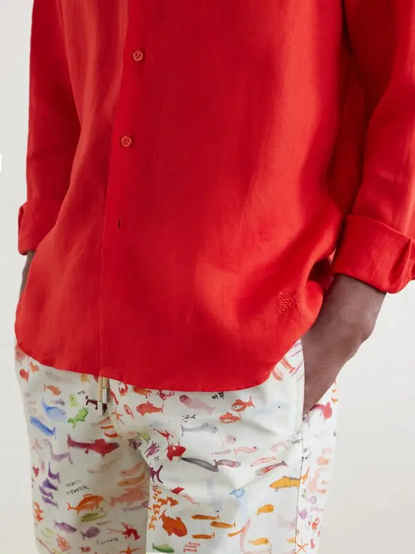 Vilebrequin Caroubis Linen Shirt - Red