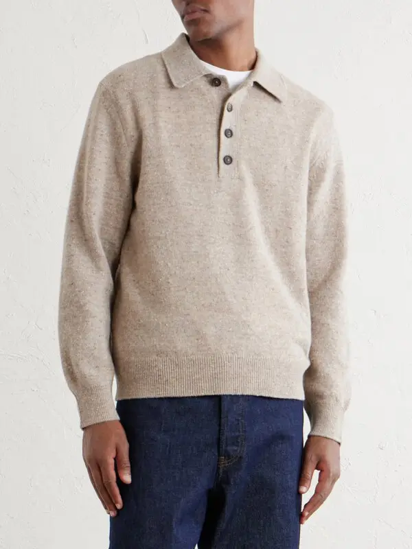 Eleventy Wool Polo Sweater