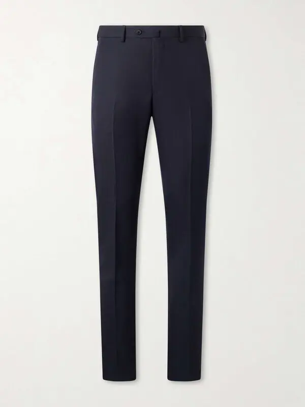 Caruso Straight-leg Twill Suit Trousers