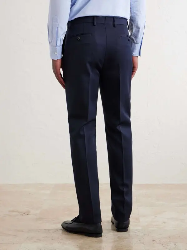Caruso Straight-leg Twill Suit Trousers