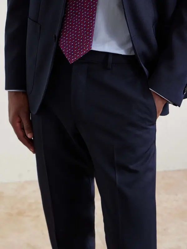 Caruso Straight-leg Twill Suit Trousers