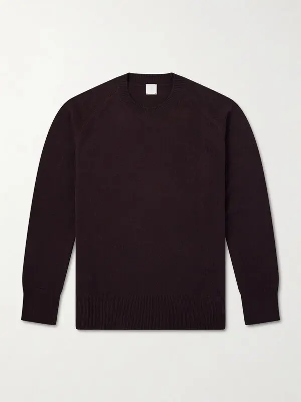 Eleventy Wool Crew Neck Sweater - Brown