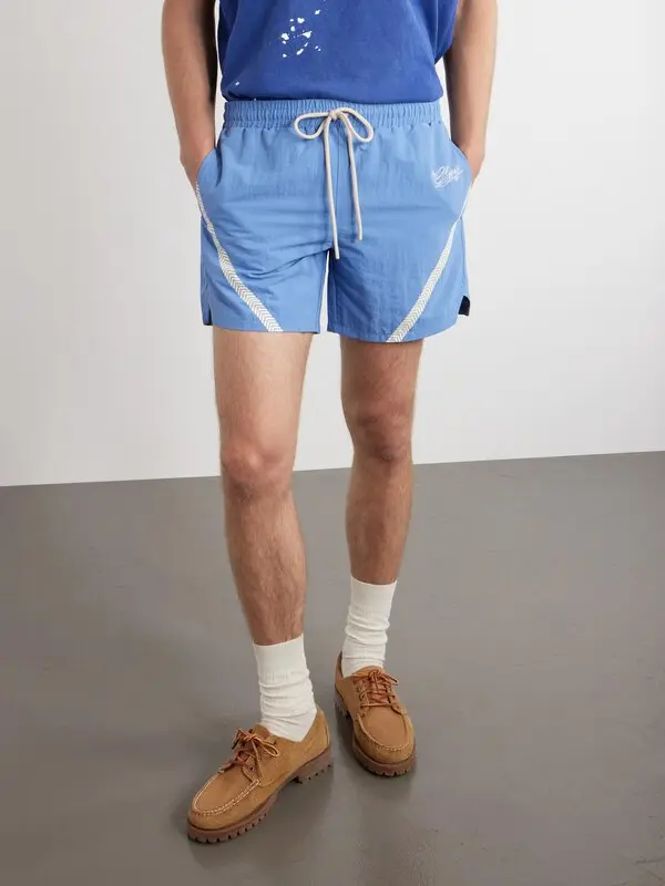 CHERRY LOS ANGELES Logo-embroidered Woven Straight-leg Shorts