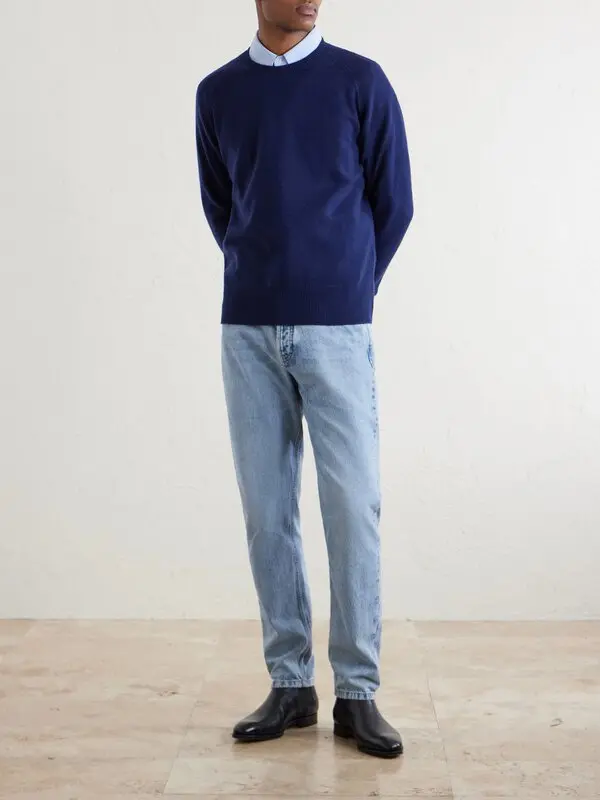 Eleventy Wool Crewneck Sweater - Blue