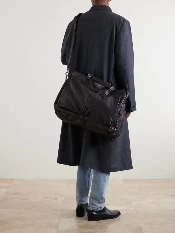 Officine Creative Helmet 056' Full-grain Leather Weekender Bag