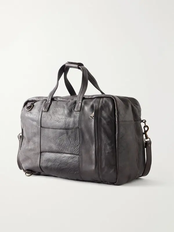 Officine Creative Helmet 056' Full-grain Leather Weekender Bag
