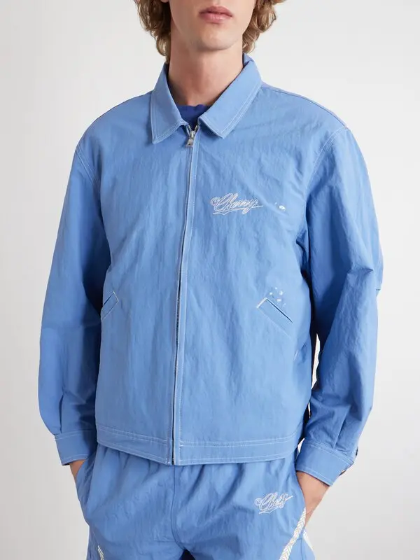 CHERRY LOS ANGELES Logo-embroidered Paint-splattered Shell Jacket