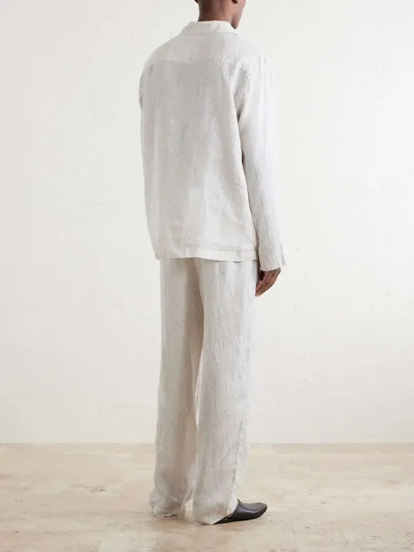 Derek Rose Milan 31 Printed Linen Pyjama Set