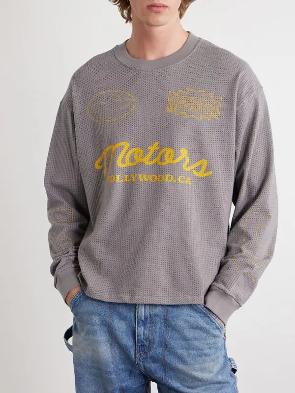 CHERRY LOS ANGELES Logo-print Cotton-mesh T-shirt