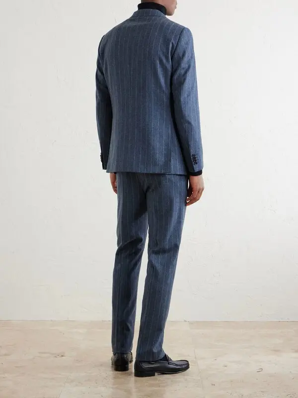 Caruso Norma Pinstripe Wool And Cashmere-blend Suit Jacket