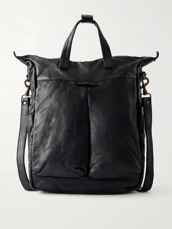 Officine Creative Helmet 005 Full-grain Leather Tote Bag - Black