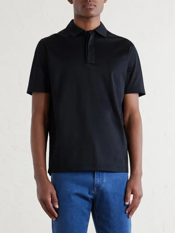 Canali Cotton-jersey Polo Shirt