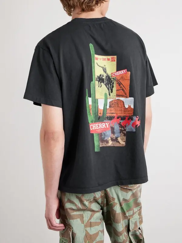 CHERRY LOS ANGELES Logo-print Cotton-jersey T-shirt