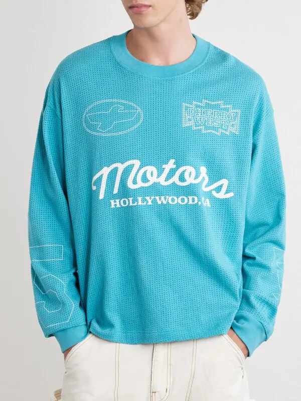 CHERRY LOS ANGELES Logo-print Cotton-mesh T-shirt