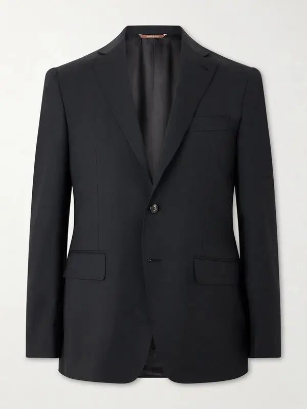 Canali Kei Wool-blend Twill Suit Jacket