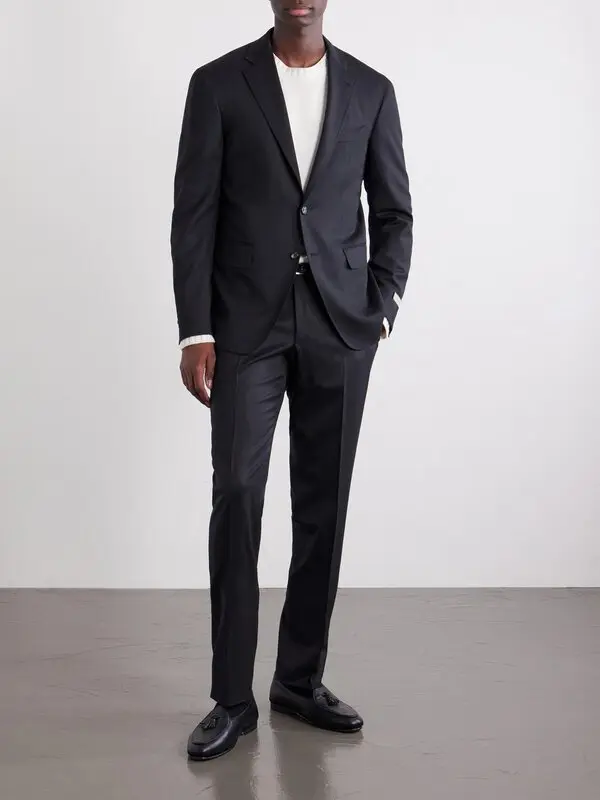 Canali Kei Wool-blend Twill Suit Jacket