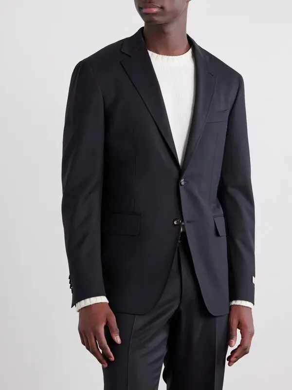 Canali Kei Wool-blend Twill Suit Jacket