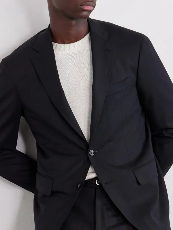 Canali Kei Wool-blend Twill Suit Jacket
