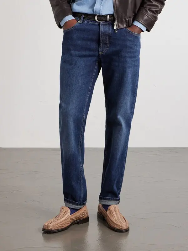 Brunello Cucinelli Woven Leather Loafers