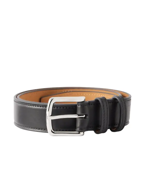George Cleverley Leather Belt - Black